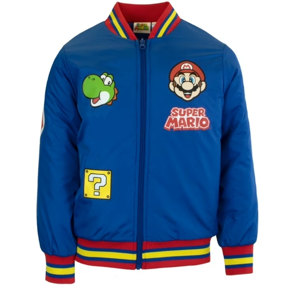 Nintendo | Jackets & Coats | Boys Super Mario Blue Collectible Jacket ...